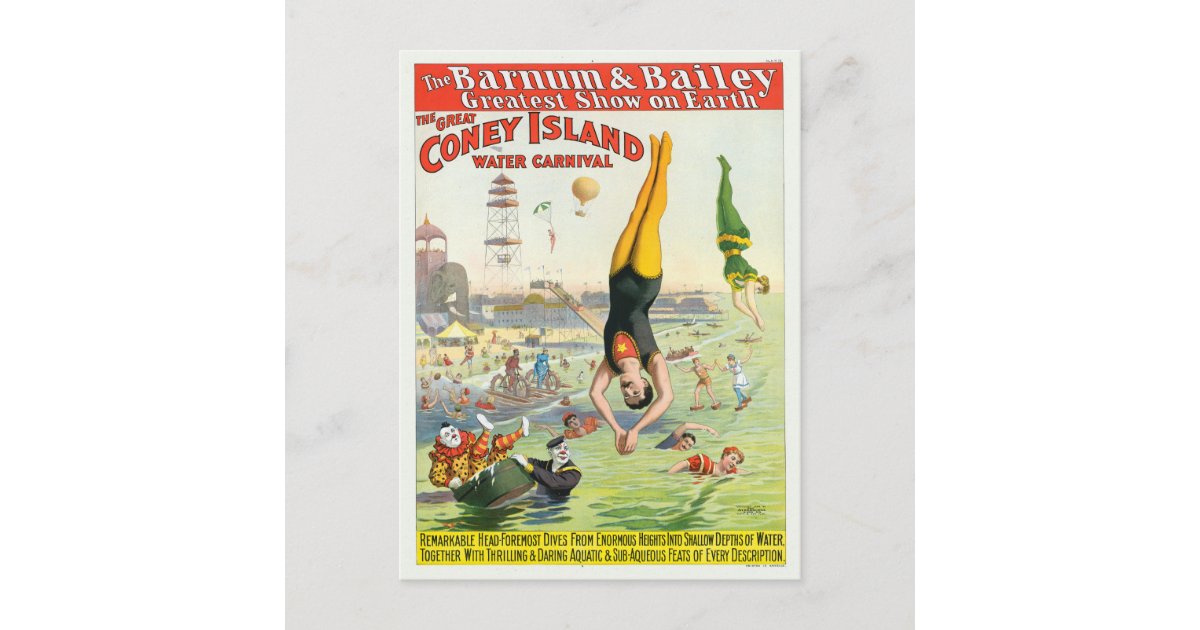 The Great Coney Island Water Carnival Postcard | Zazzle