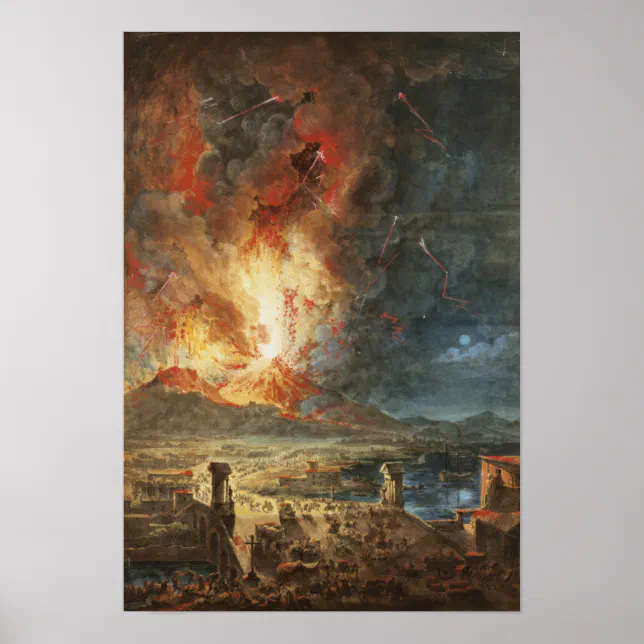 The Great Eruption of Mt. Vesuvius Poster | Zazzle