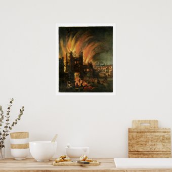 The Great Fire of London (September 1666) with Lud Poster | Zazzle