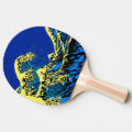 The Great Hokusai Wave in Blue Pop Art Style Ping-Pong Paddle | Zazzle