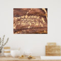 The Great Hunt Panel Pictograph 9 Mile Canyon Utah Poster | Zazzle
