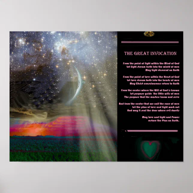 The Great Invocation Poster | Zazzle