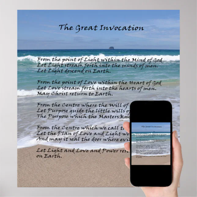 The Great Invocation Poster | Zazzle