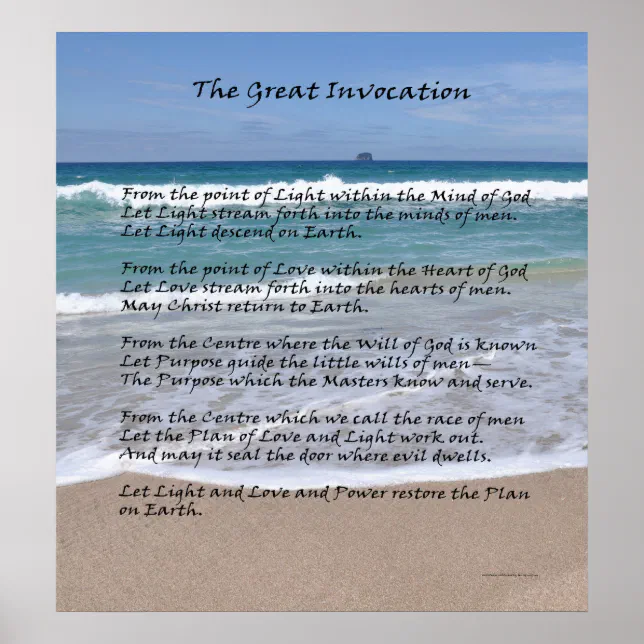 The Great Invocation Poster | Zazzle