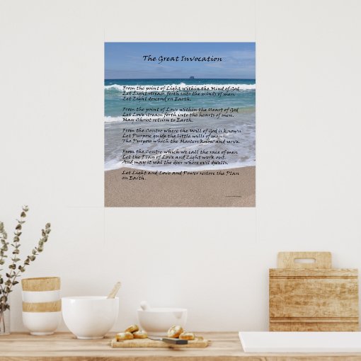 The Great Invocation Poster | Zazzle