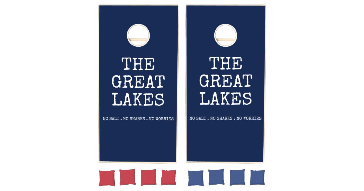 The Great Lakes, Michigan humor Cornhole Set | Zazzle