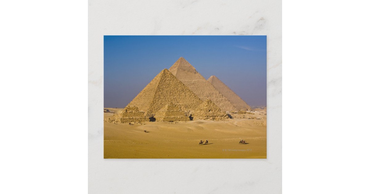 The Great Pyramids of Giza, Egypt Postcard | Zazzle