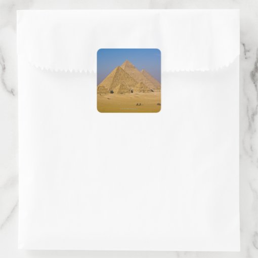 The Great Pyramids of Giza, Egypt Square Sticker | Zazzle