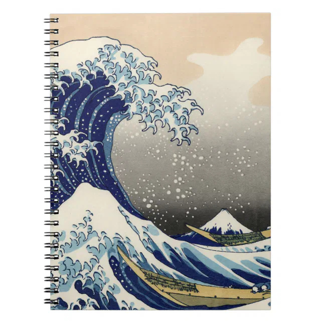 "The Great Wave" copy of Hokusai's original c.1930 Notebook | Zazzle
