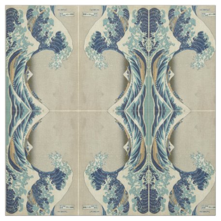 The Great Wave Fabric | Zazzle.com