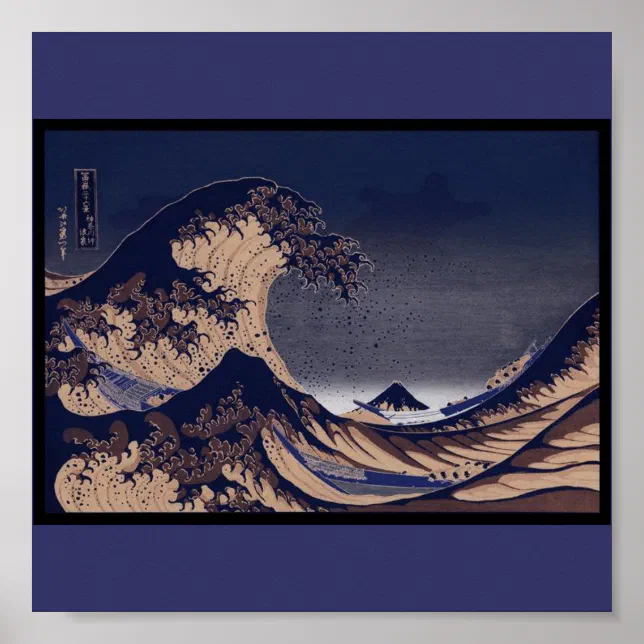 The Great Wave, Japanese painting c. 1830-1832 Poster | Zazzle