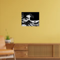 The Great Wave off Kanagawa Black and White Poster | Zazzle