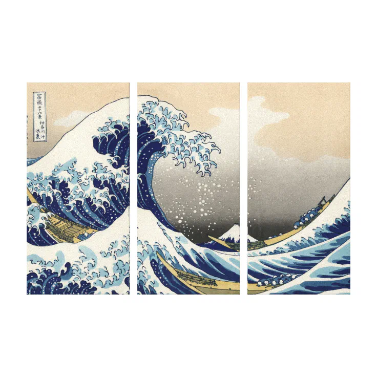 The Great Wave off Kanagawa, Hokusai Canvas Print | Zazzle