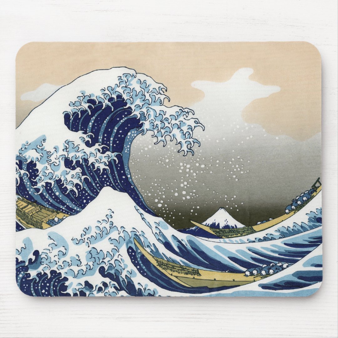 The Great Wave Off Kanagawa Mouse Pad | Zazzle