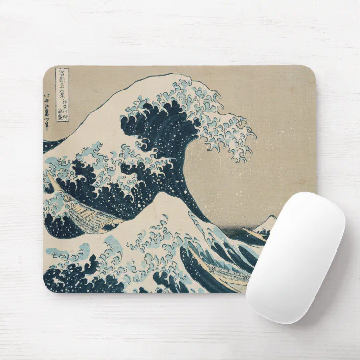 The Great Wave off Kanagawa Mouse Pad | Zazzle