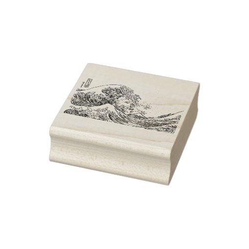 The great wave rubber stamp | Zazzle