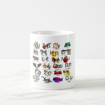 The Greek Alphabet Letters Words & Pictures Coffee Mug | Zazzle