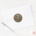 The Greek Chi Rho Byzantine Mosaic Icon Classic Round Sticker | Zazzle