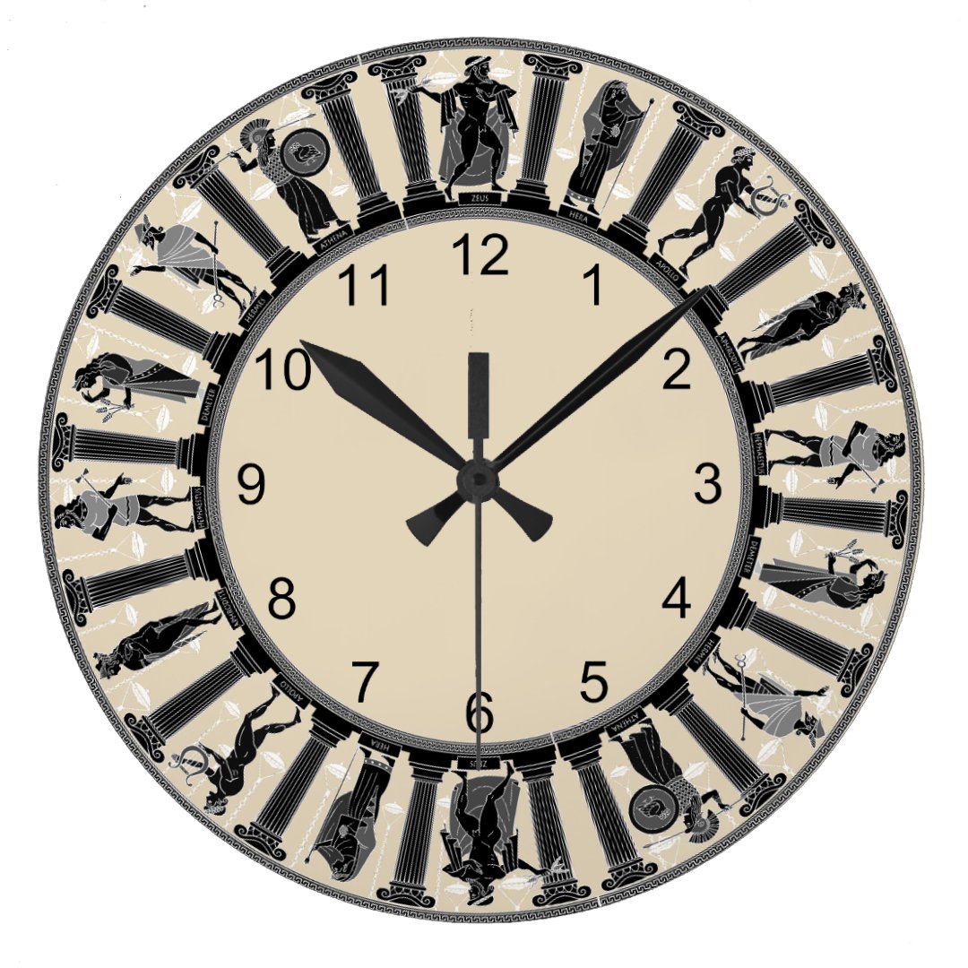 The Greek Deities Wall Clock | Zazzle
