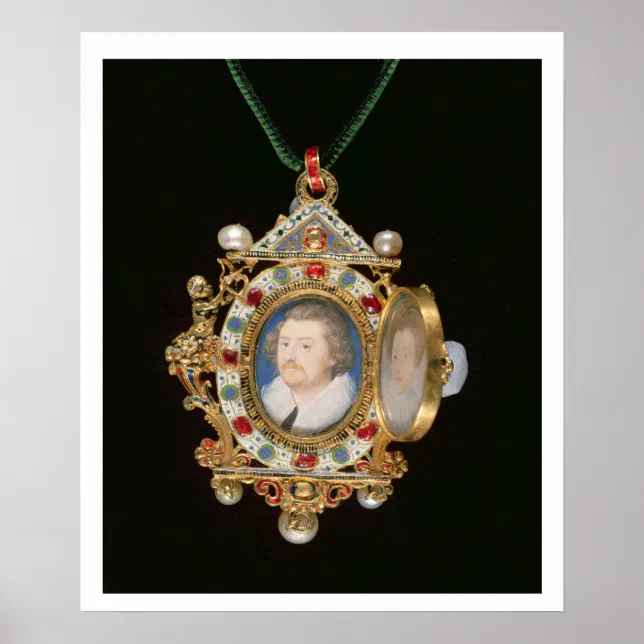 The Gresley Jewel, with miniature portraits of Sir Poster | Zazzle