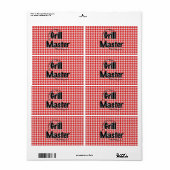 The Grill Master w/Picnic Table & Ants Label | Zazzle