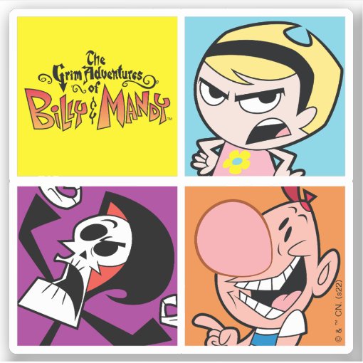 The Grim Adventures of Billy & Mandy Character Art Sticker | Zazzle