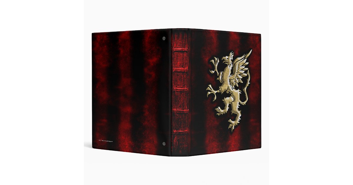 The Guardian Gryphon Grimiore Gothic Binder | Zazzle