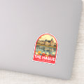 The Hague Netherlands Travel Art Emblem Sticker | Zazzle