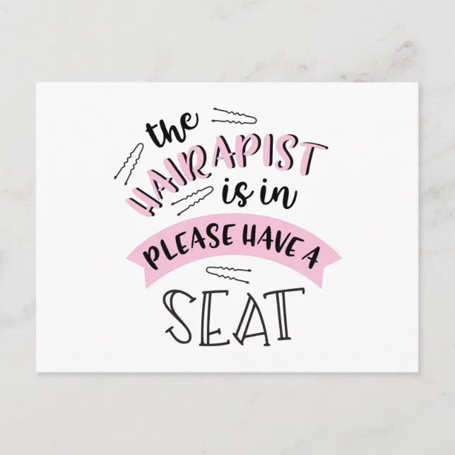 The Hairapist Postcard | Zazzle