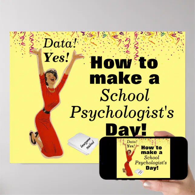 The Happy School Psychologist Poster | Zazzle