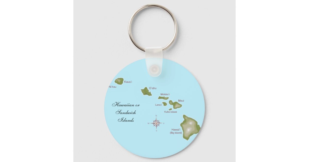 The Hawaiian Islands Keychain | Zazzle