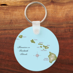The Hawaiian Islands Keychain | Zazzle