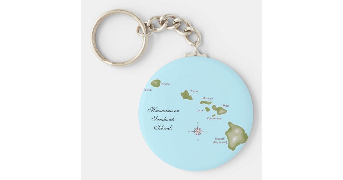 The Hawaiian Islands Keychain | Zazzle.com
