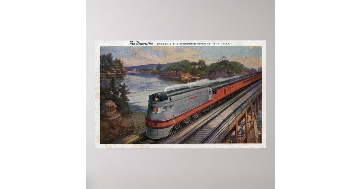 The Hiawatha Streamline Train Poster | Zazzle