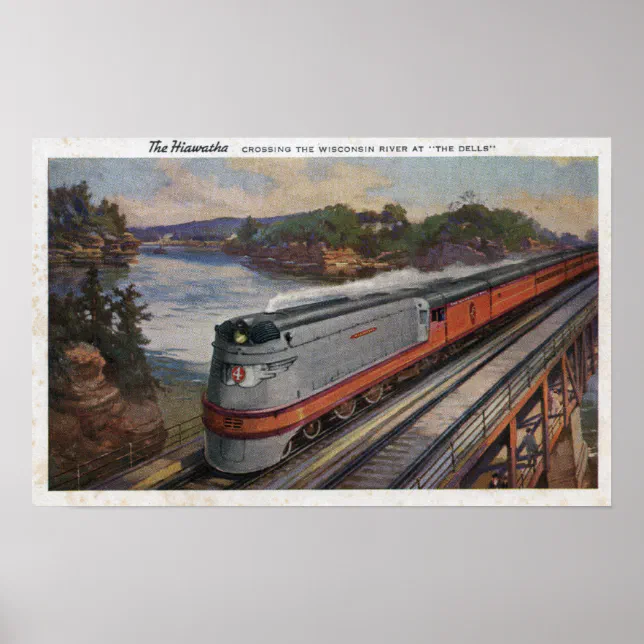 The Hiawatha Streamline Train Poster | Zazzle
