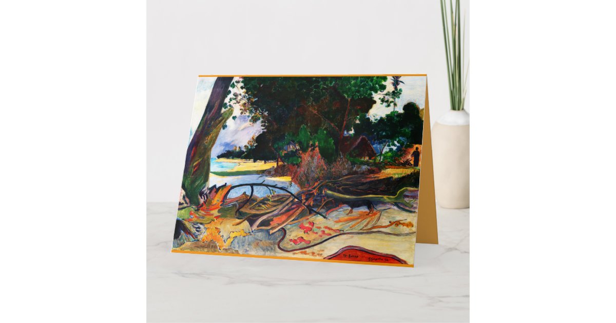 The Hibiscus Tree (Te burao) by Paul Gauguin Card | Zazzle