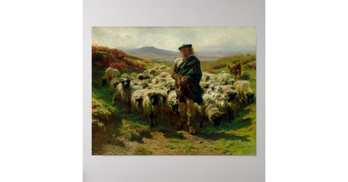 The Highland Shepherd, 1859 Poster | Zazzle