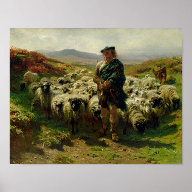 The Highland Shepherd, 1859 Poster | Zazzle