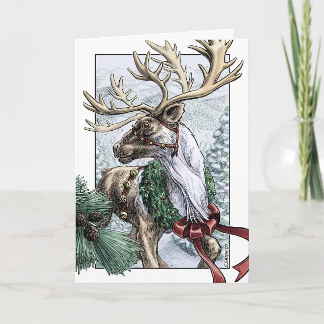 "The Holiday Courier" card with your own message | Zazzle