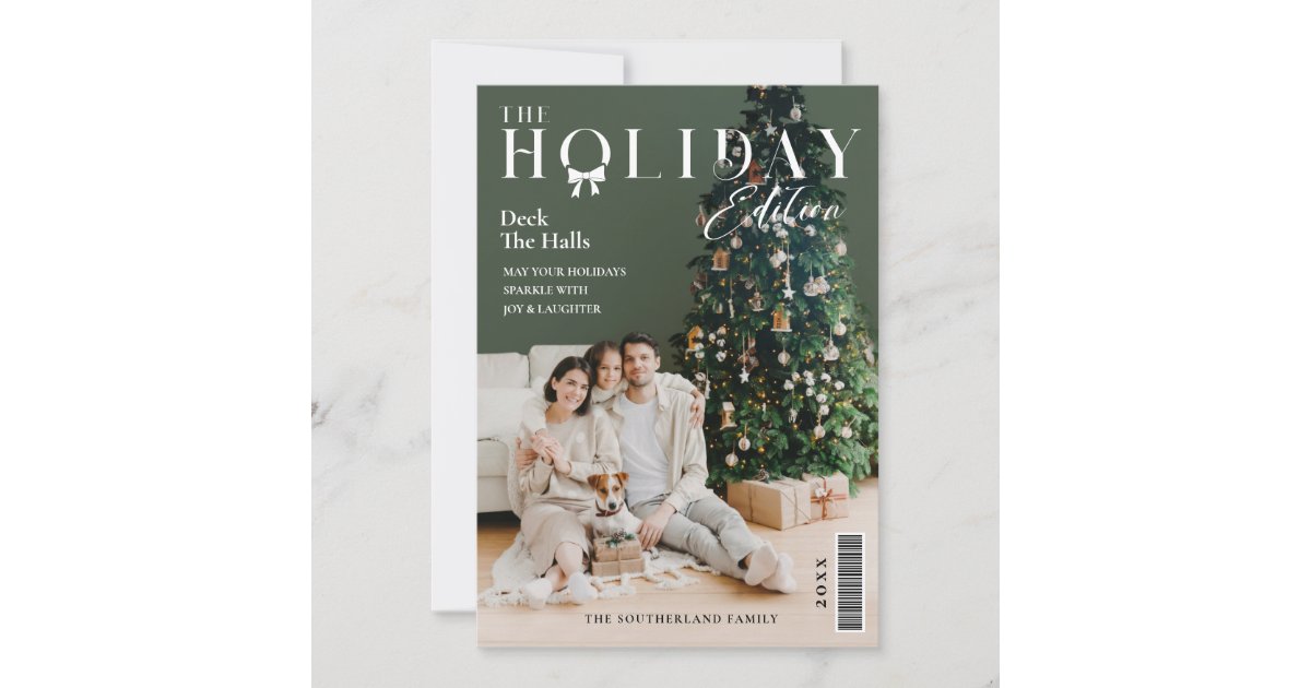 The Holiday Edition Family Photo Magazine Cover | Zazzle
