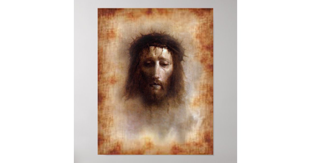 The Holy Face of Jesus Devotional Image. Poster | Zazzle