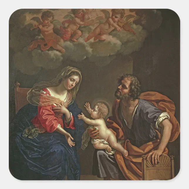The Holy Family Square Sticker | Zazzle