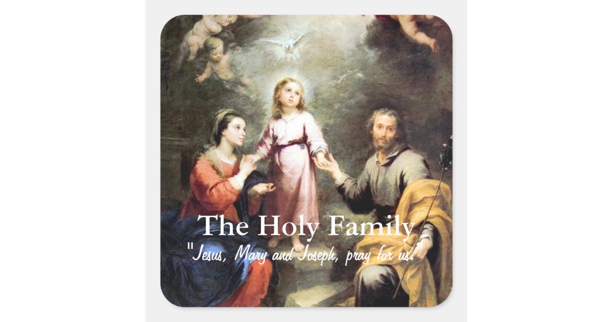 The Holy Family Square Sticker | Zazzle