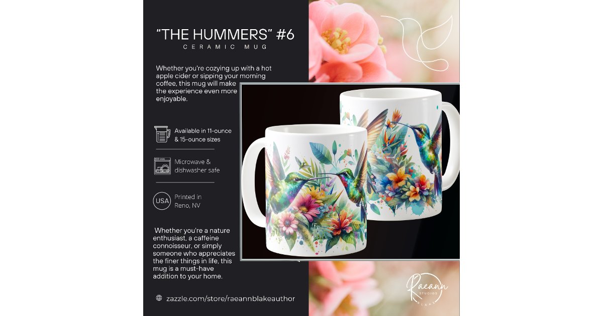 "The Hummers" #6 Hummingbirds Ceramic Mug | Zazzle