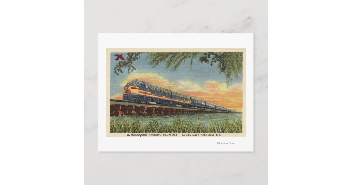 The Humming Bird Railroad Train Postcard | Zazzle