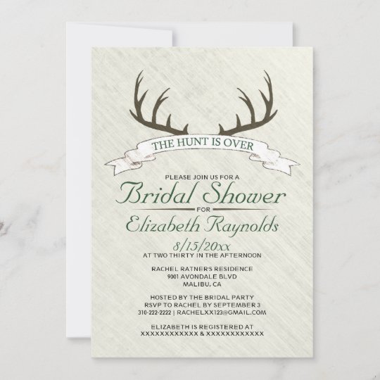 The Hunt is Over Bridal Shower Invitations | Zazzle.com