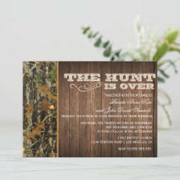 The Hunt Is Over Wedding Invitation | Zazzle