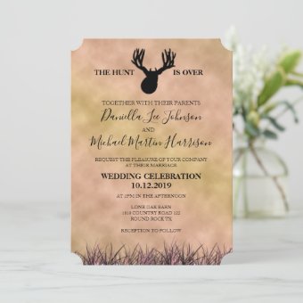 The Hunt is Over Wedding Invitation | Zazzle