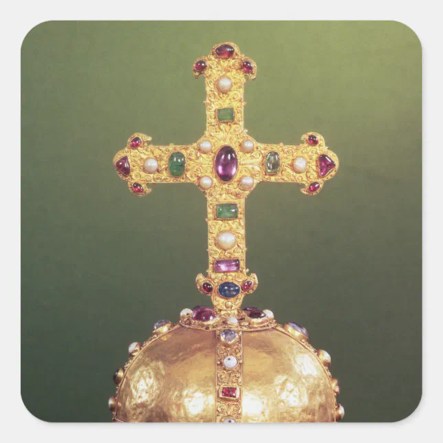 The Imperial Orb Of the Holy Roman Emperors Square Sticker | Zazzle