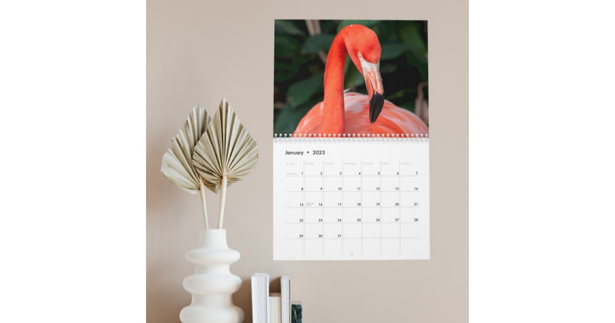The Incredible Flamingo Calendar Choose Year | Zazzle